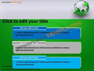 Animated Green Earth Powerpoint Template - templatesforpowerpoint.com