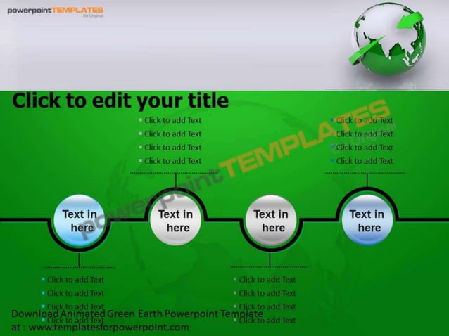Animated Green Earth Powerpoint Template - templatesforpowerpoint.com