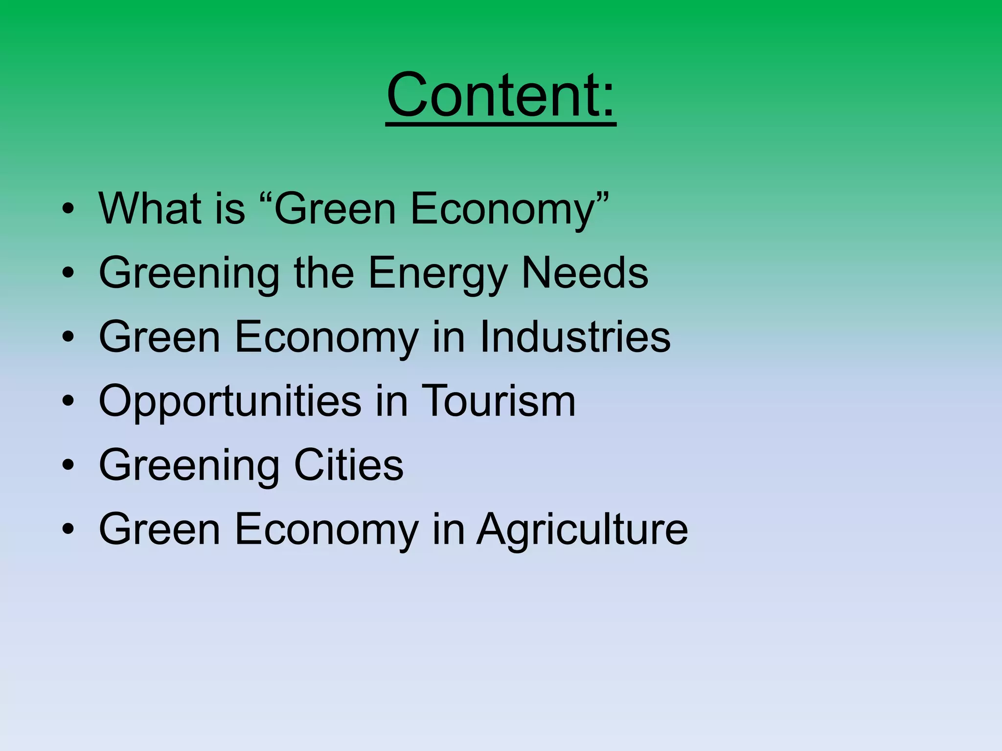 Green Economy | PPTX
