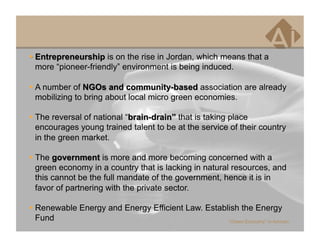 Green Economy Amman | Amman Institute | PPT