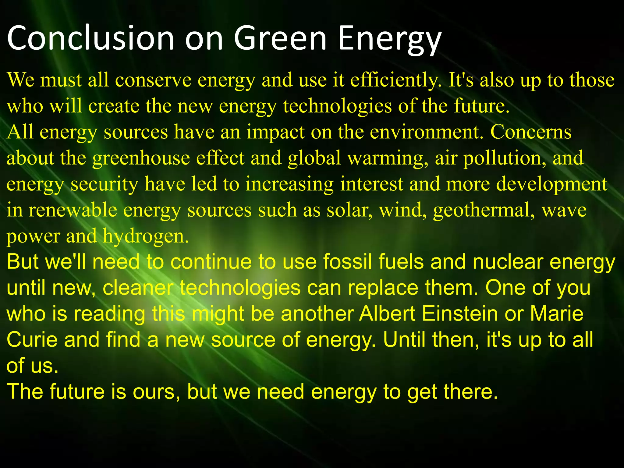 Green energy | PPTX