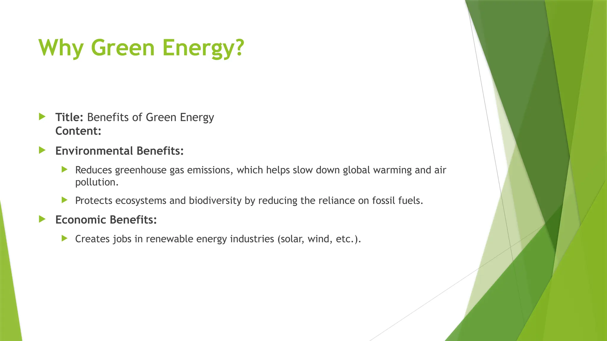 Green Energy powering a suistainable future | PPTX