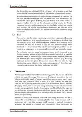 Green Energy in Namibia | PDF
