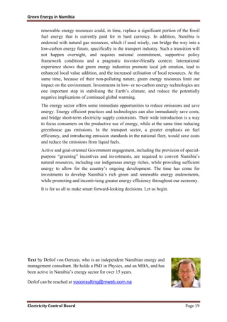 Green Energy in Namibia | PDF