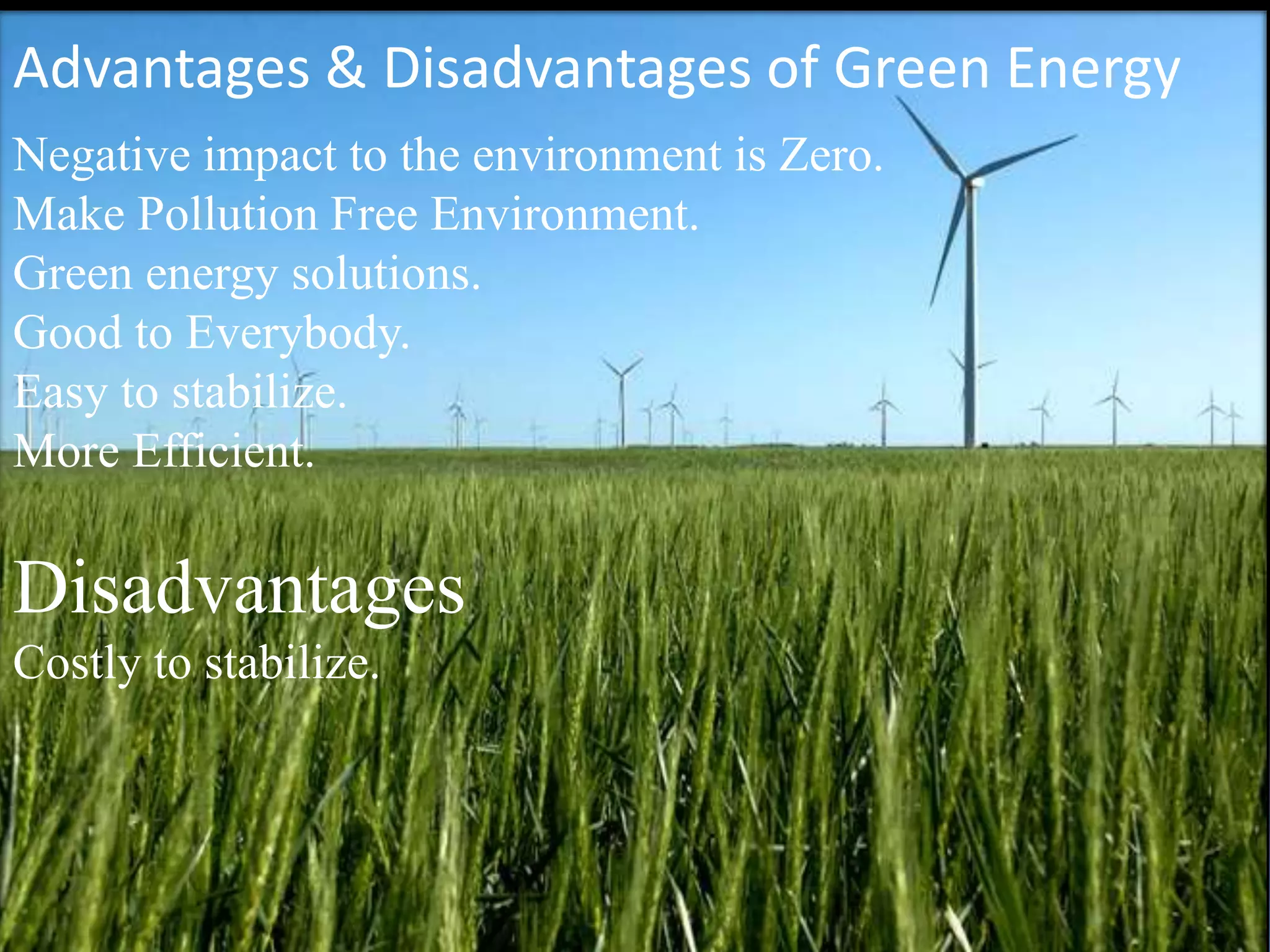 Presentation on Green Energy | PPT