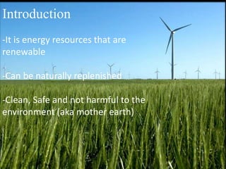 Presentation on Green Energy | PPT