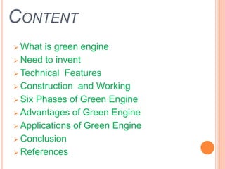 Green engine | PPT