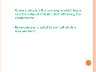 Green engine | PPT