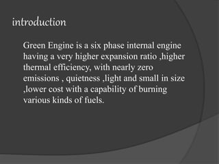 Green engine | PPTX