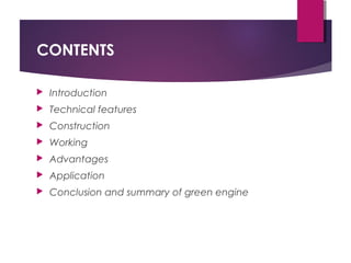 Green engine | PPT