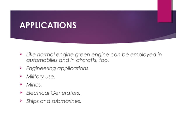Green engine | PPT