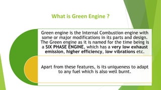 Green engine 2015 | PPTX