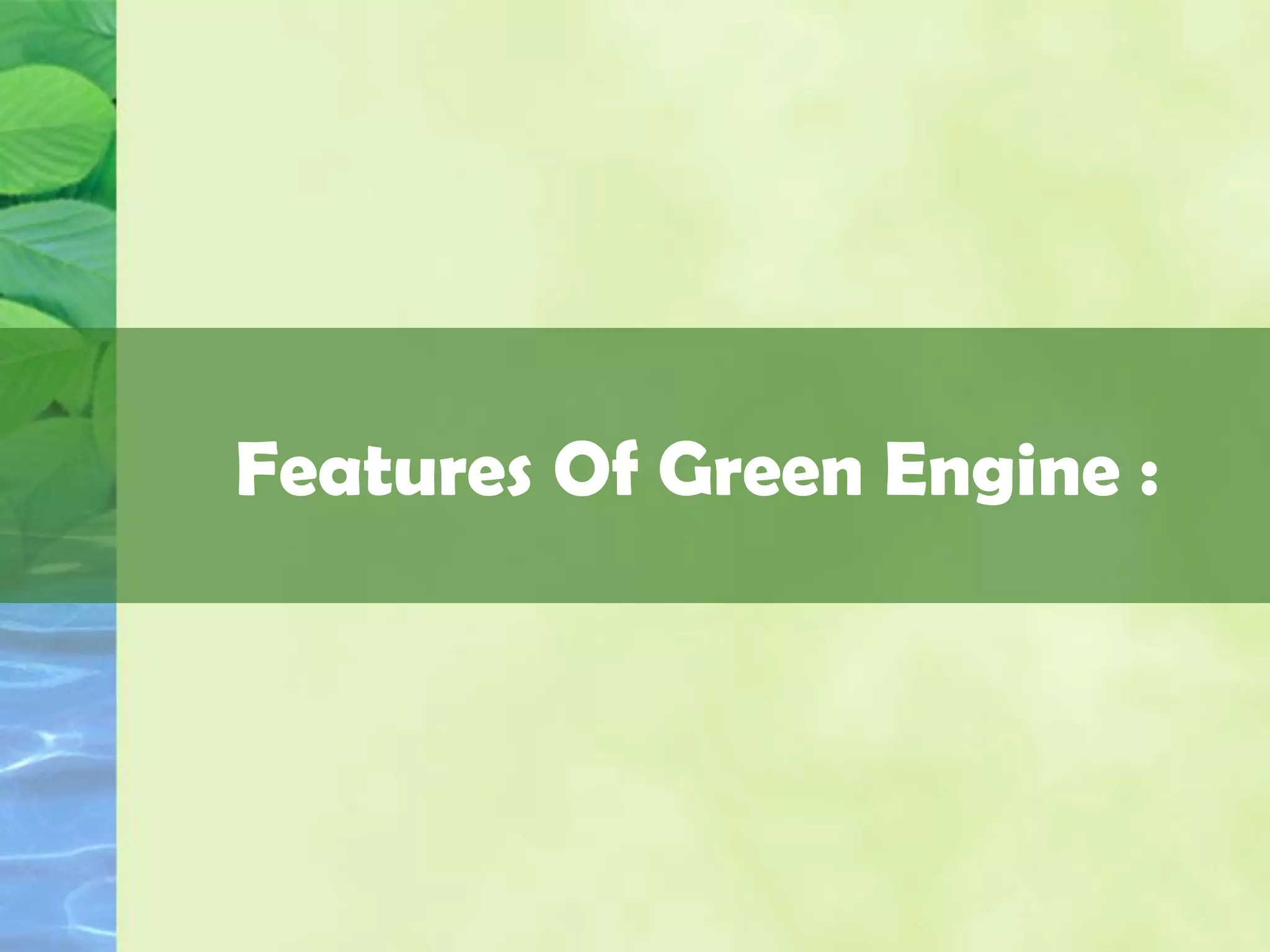 Green Engine Technology | PDF