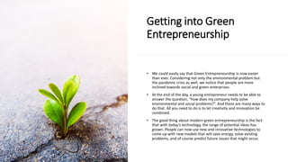 Green Entrepreneurship Sustainable Development for Business | PDF