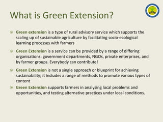 Green extension introduction, 2019 | PPTX