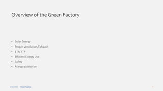 Green Factory Layout.pptx | Power and Energy Industry | Industries
