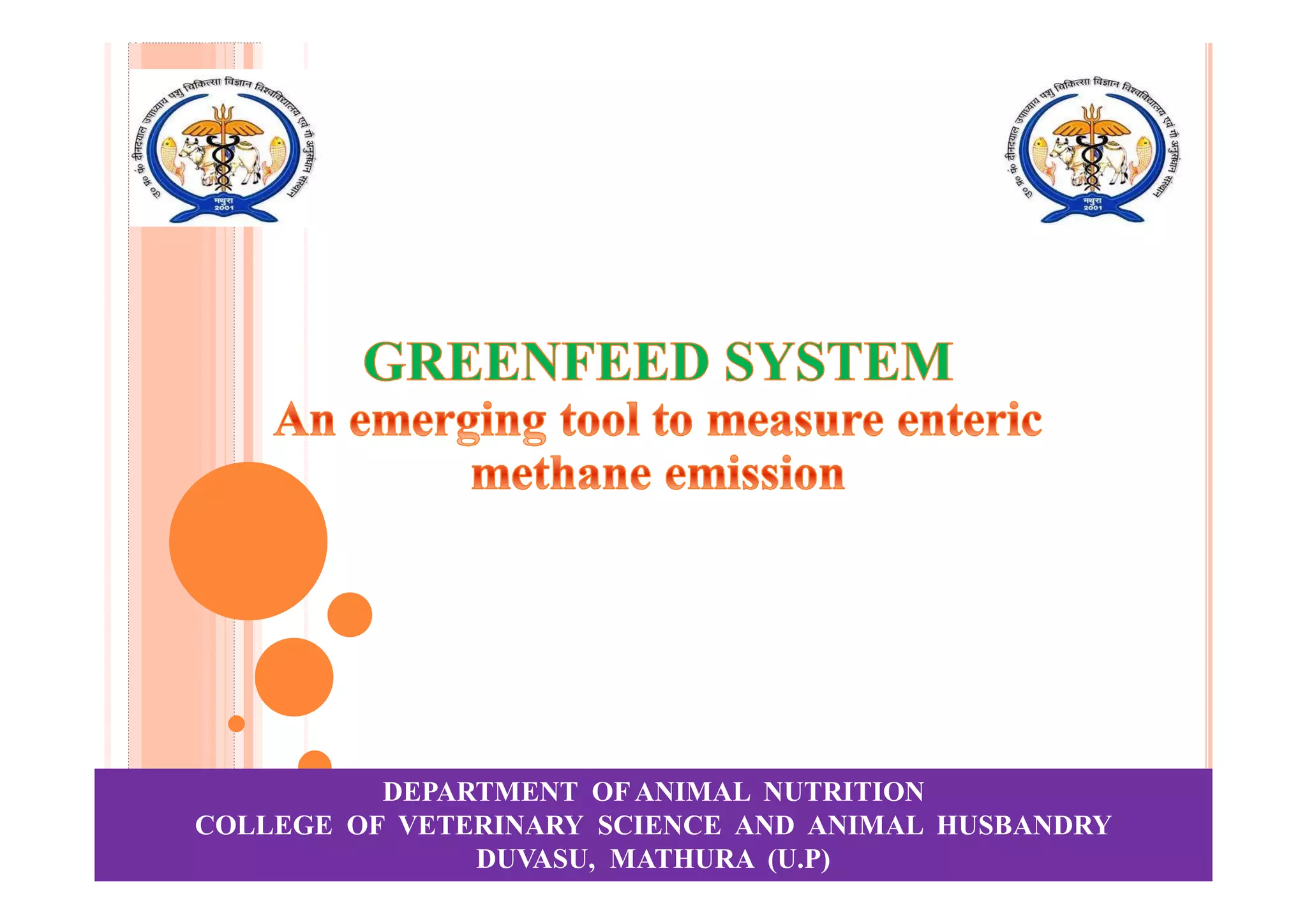 Green feed in methane mitigation...muneendra kumar | PDF