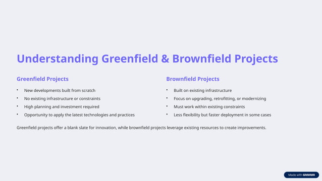 Greenfield--vs--Brownfield-Projects..... | PPTX