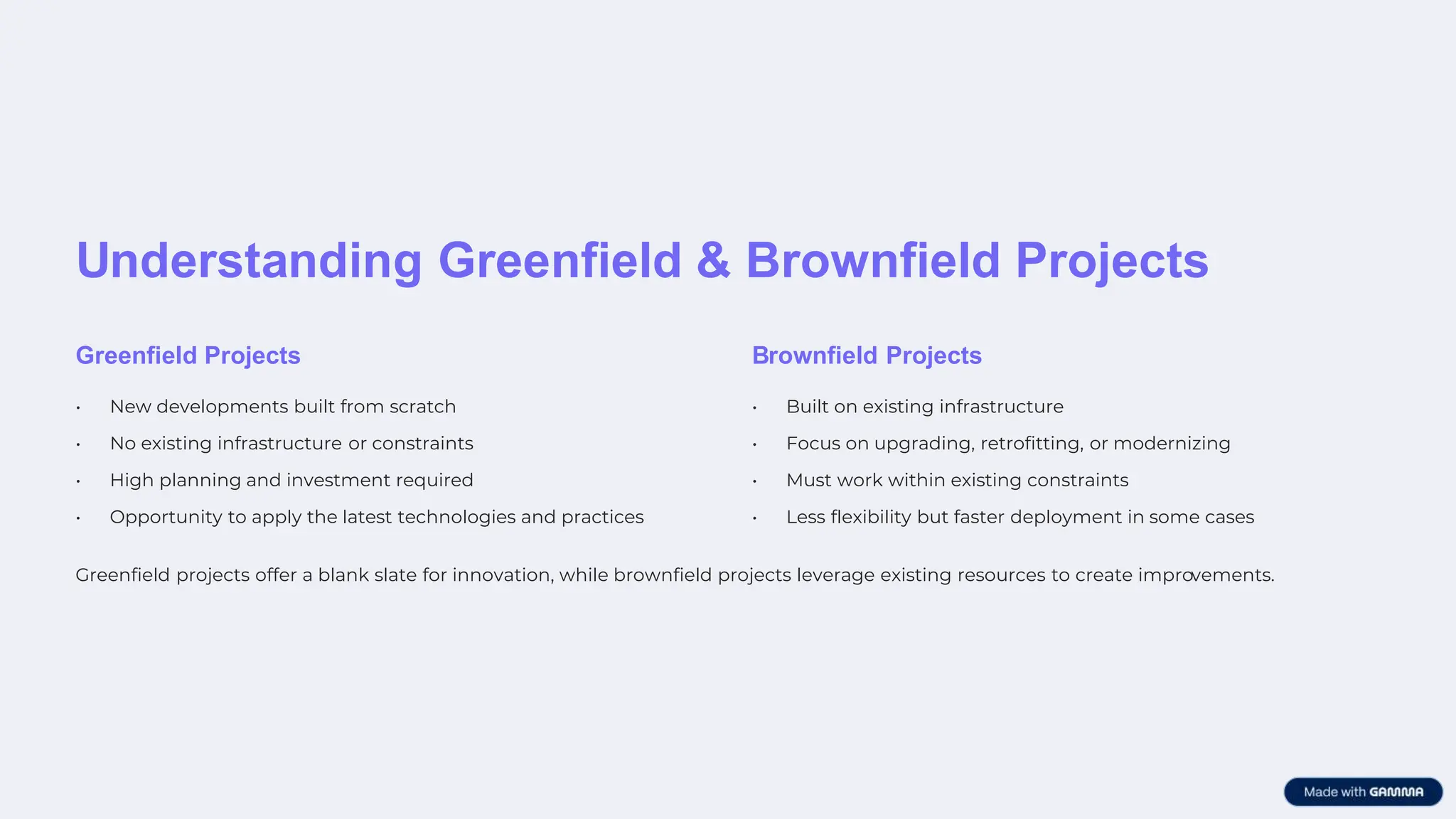 Greenfield--vs--Brownfield-Projects.pdf. | PDF