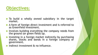 Green field Investment | PPTX