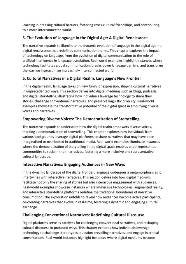 Language Illuminated: Navigating the Profound Importance and Dynamic Evolution of Human ...