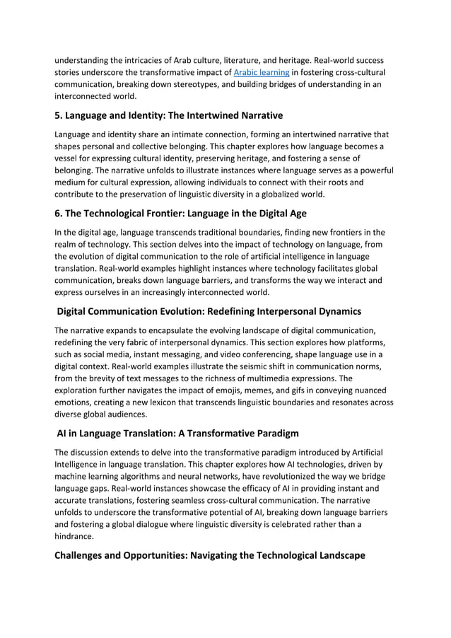 Unlocking the Power of Language: Navigating the Nuances, Impact, and Evolution of Human ...