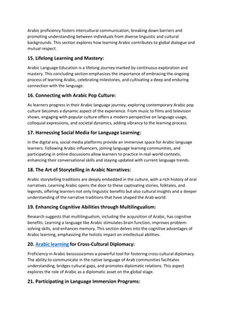 Unlocking the Rich Tapestry of Language: The Journey of Arabic learning ...