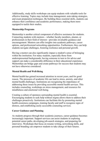 The Importance of Student Support: Enhancing Academic Success and Well ...