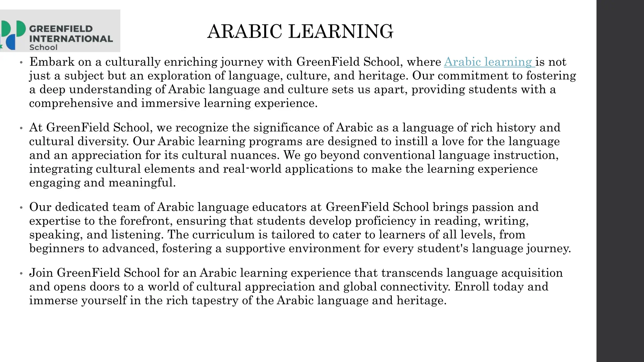 Arabic Learning | PPT