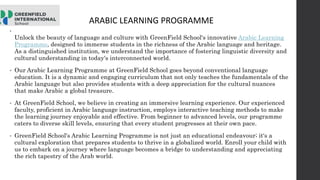 ARABIC LEARNING PROGRAMME | PPTX | Professional School | Postgraduate ...