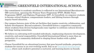 GREENFIELD INTERNATIONAL SCHOOL | PPT