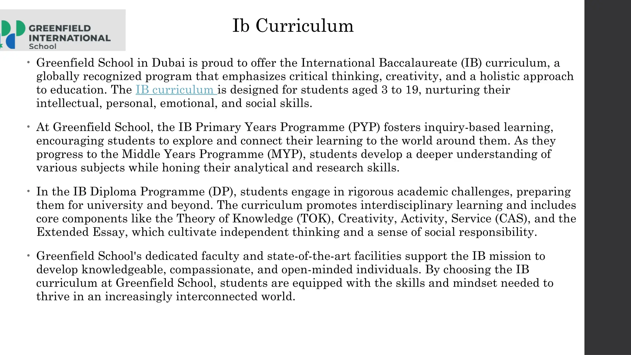 Greenfield Schools- Ib Curriculum (oct1).pptx