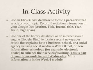 Types of Resources for Research | PPTX | Search | Internet