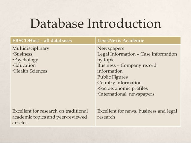 Types of Resources for Research