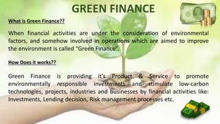 Green finance | PPTX