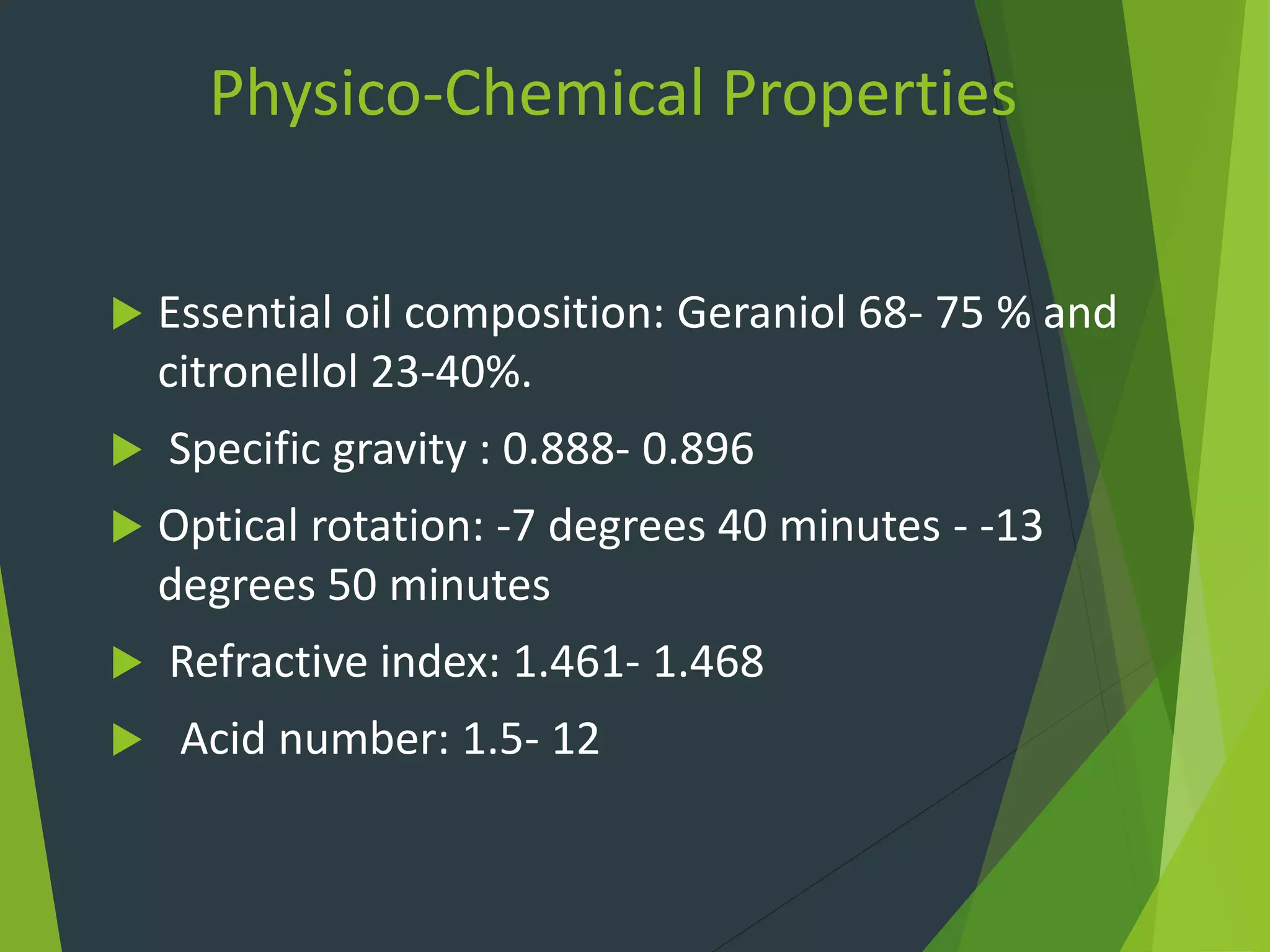 Extraction of essential oil from geranium oil | PPTX