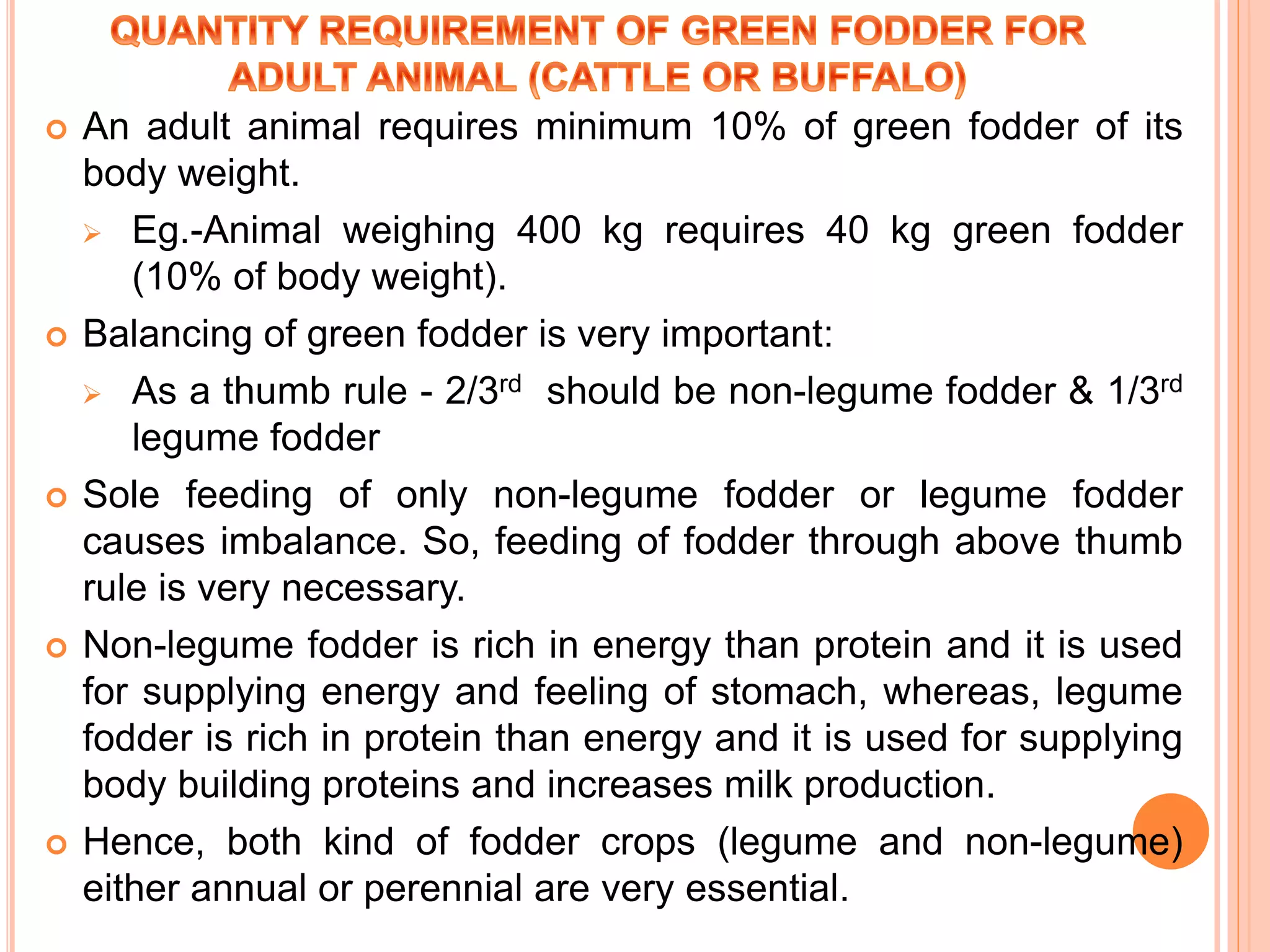 Green fodder production around the year | PPTX