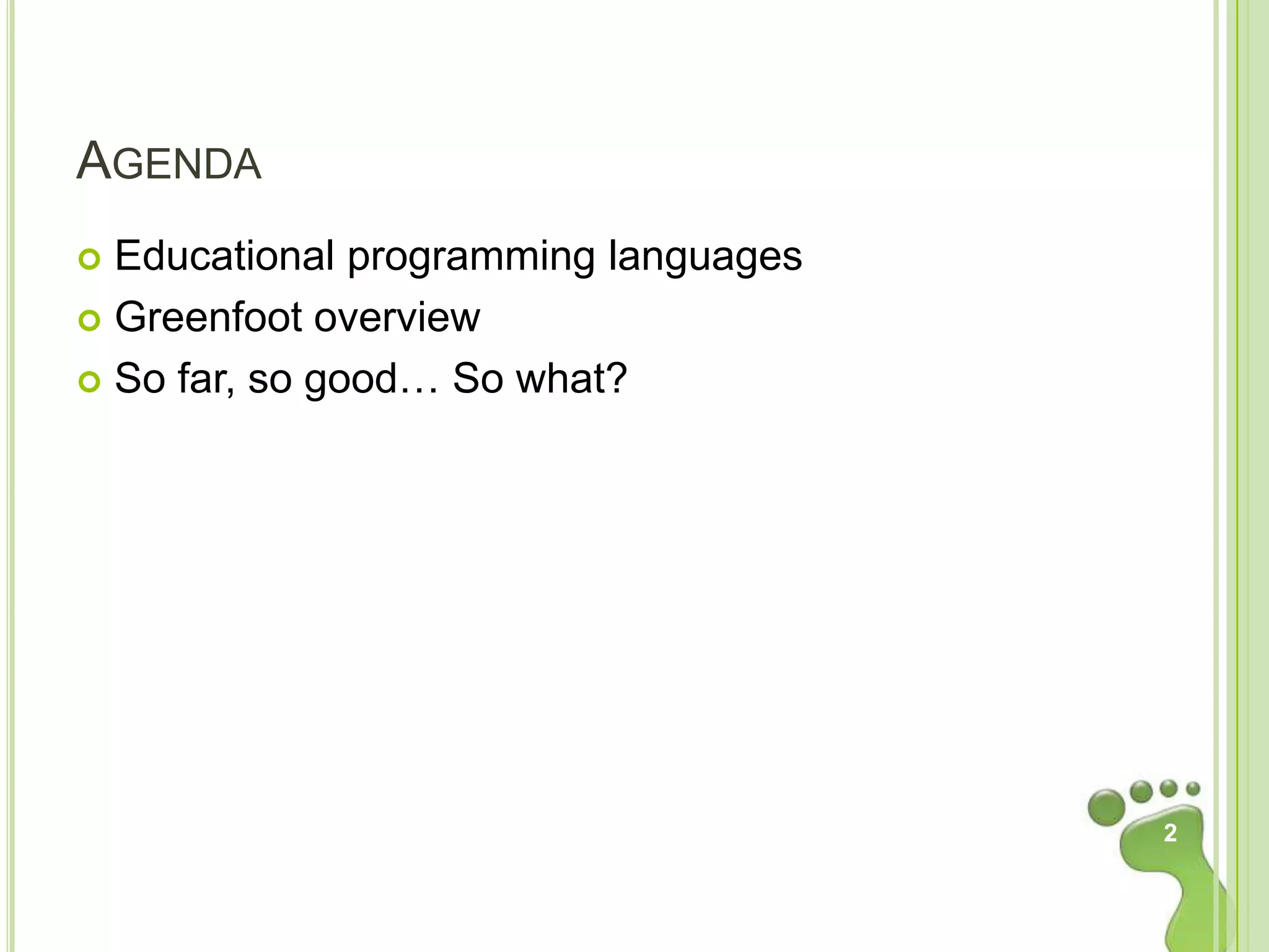 Let's teach your child programming with Greenfoot by Oleg Pashkevych | PPT