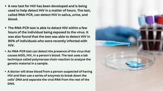 RNA PCR TEST FOR HIV | PDF