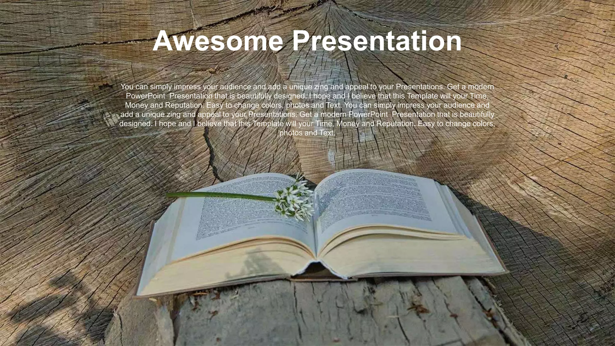 Green grass open book PowerPoint Templates.pptx