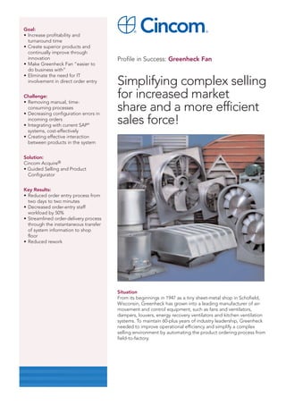 Greenheck fan simplifying complex selling for increased market share ...