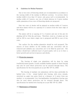 Green highways (plantation & maintenance) policy 2015 | PDF