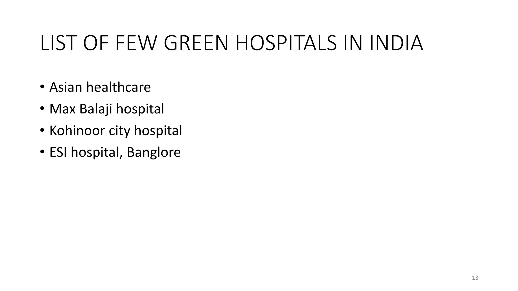 Green hospitals | PPTX