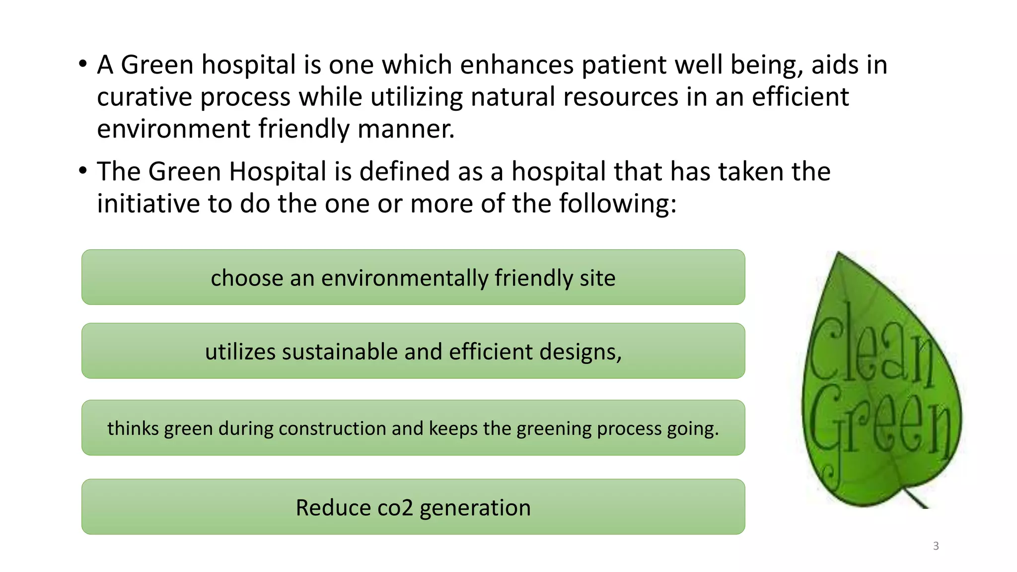 Green hospitals | PPTX