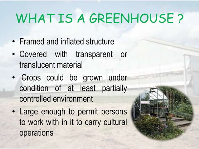 Greenhouse types & its components | PPTX