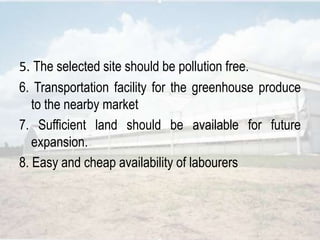 Greenhouse types & its components | PPT