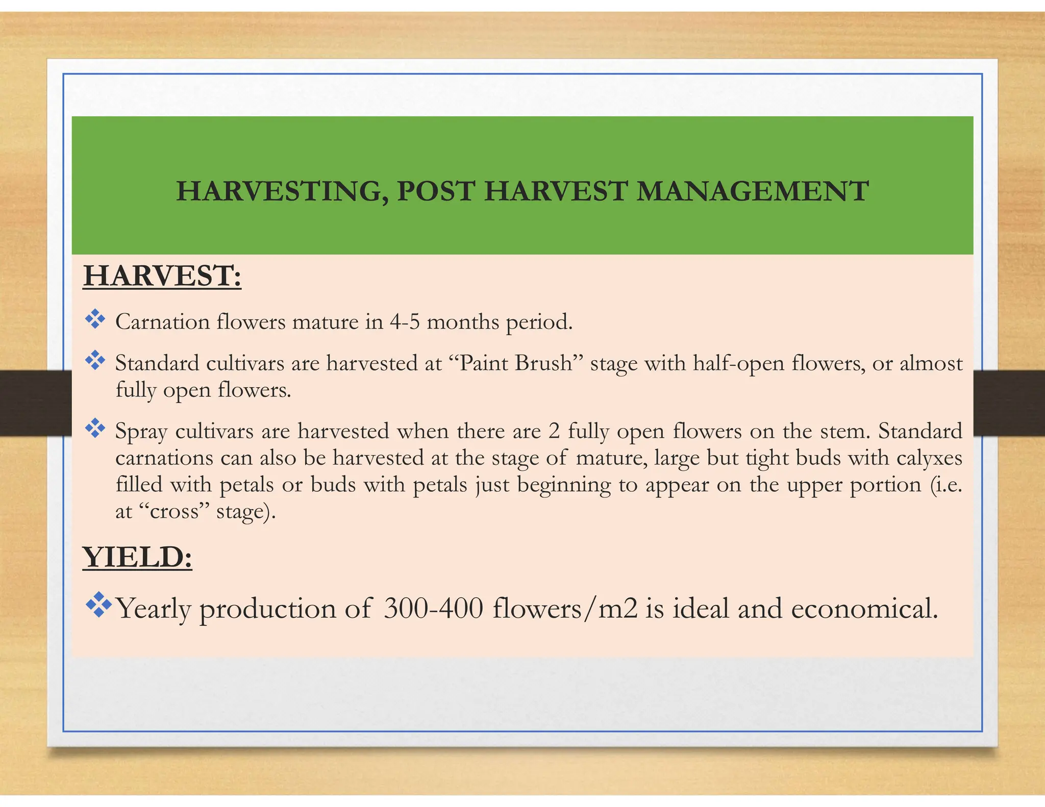 Production technology of carnation under protected structure ...
