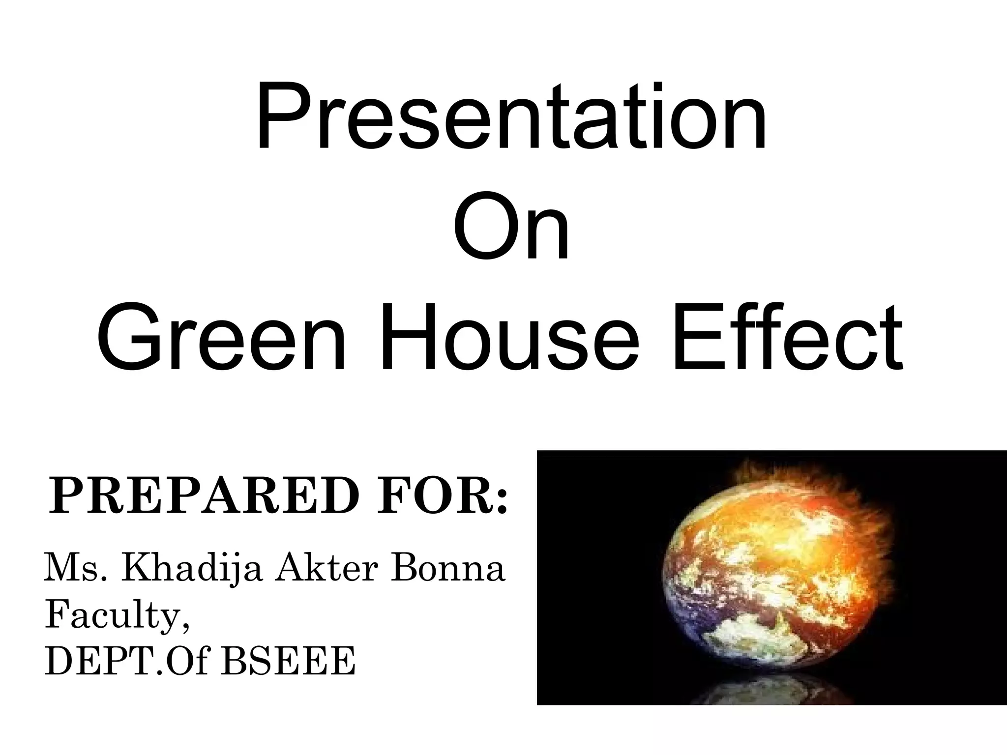 Green house effect | PPT