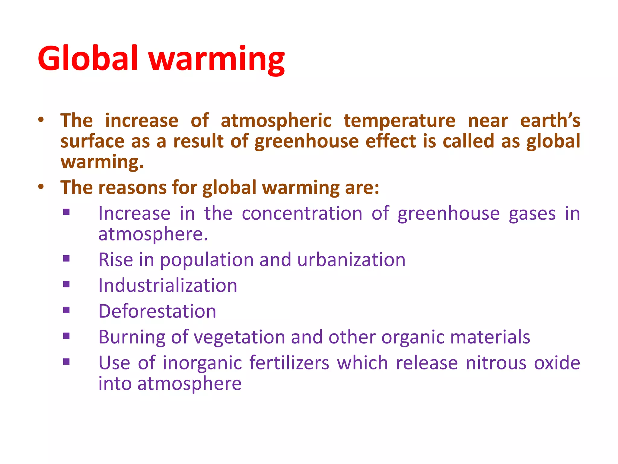 Greenhouse effect and global warming | PPTX