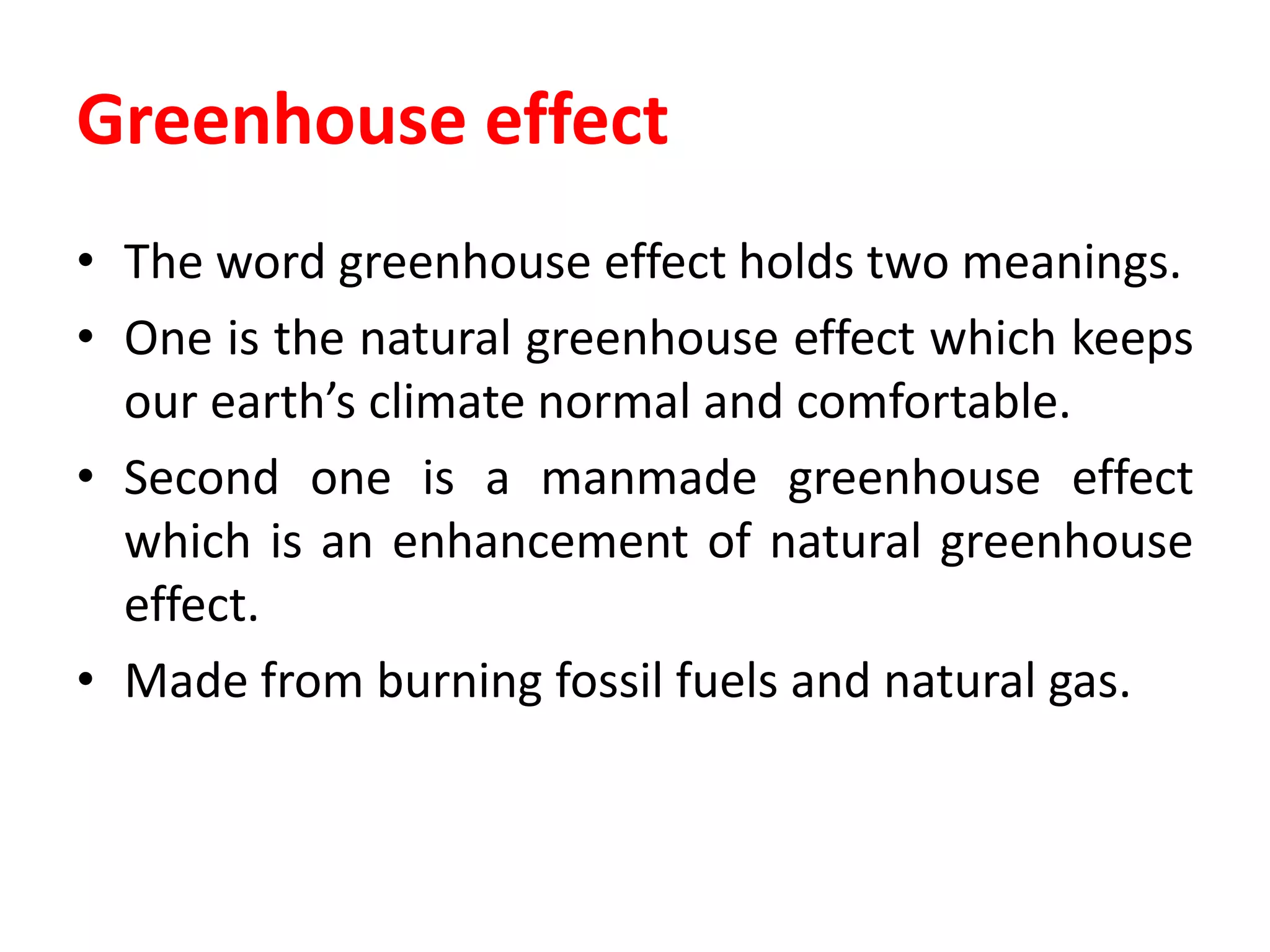 Greenhouse effect and global warming | PPTX